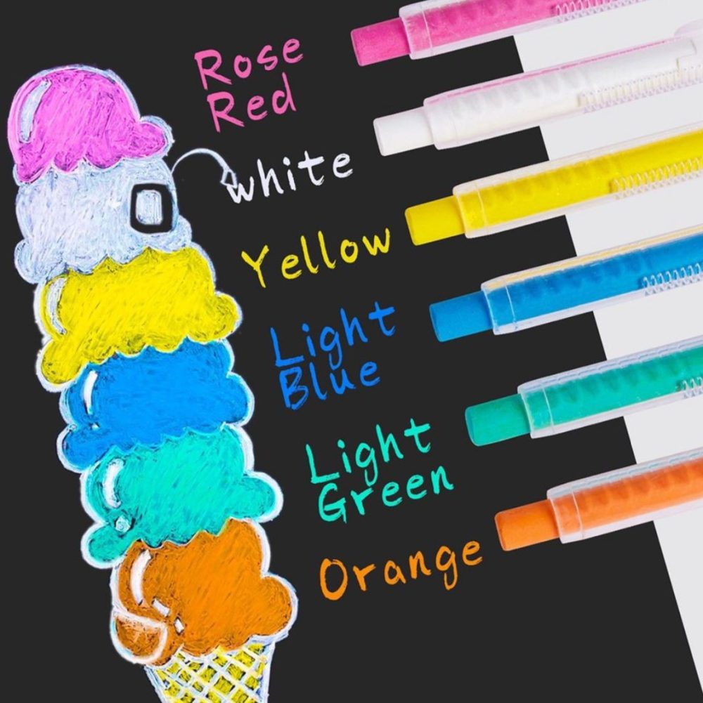 Jar Meló – Water-Based Chalk – 6 Colours - Emma Blue World Of Toys
