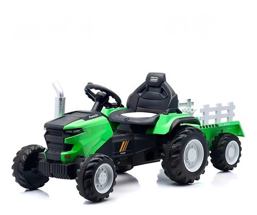 Kids Ride-On Electric Tractor with Trailer – Green - Emma Blue World Of ...